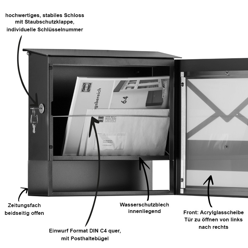 Mailbox front letter design - HEIBI