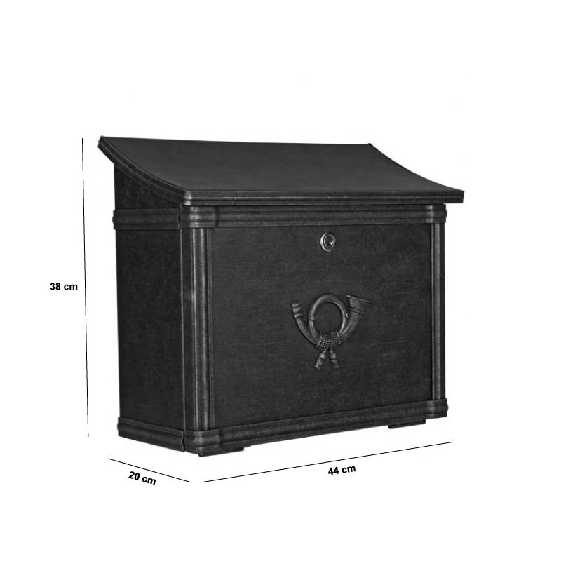 Mailbox MERITO with newspaper box - HEIBI